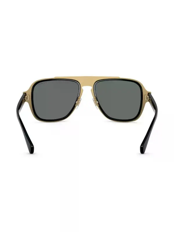 Versace Aviator Sunglasses With Gold-tone Trim