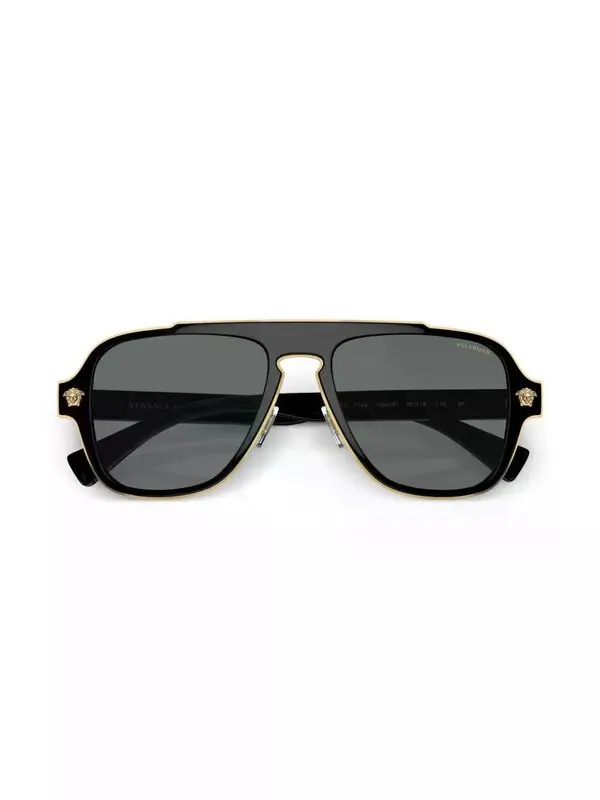 Versace Aviator Sunglasses With Gold-tone Trim