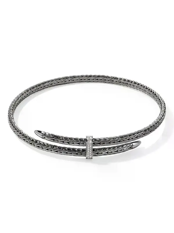 John Hardy Spear Coil Diamond Choker Necklace