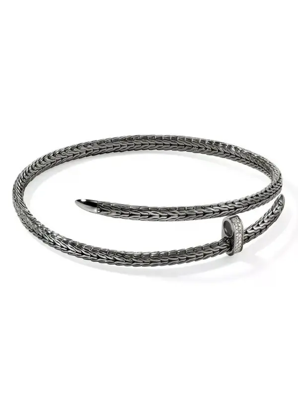 John Hardy Spear Coil Diamond Choker Necklace