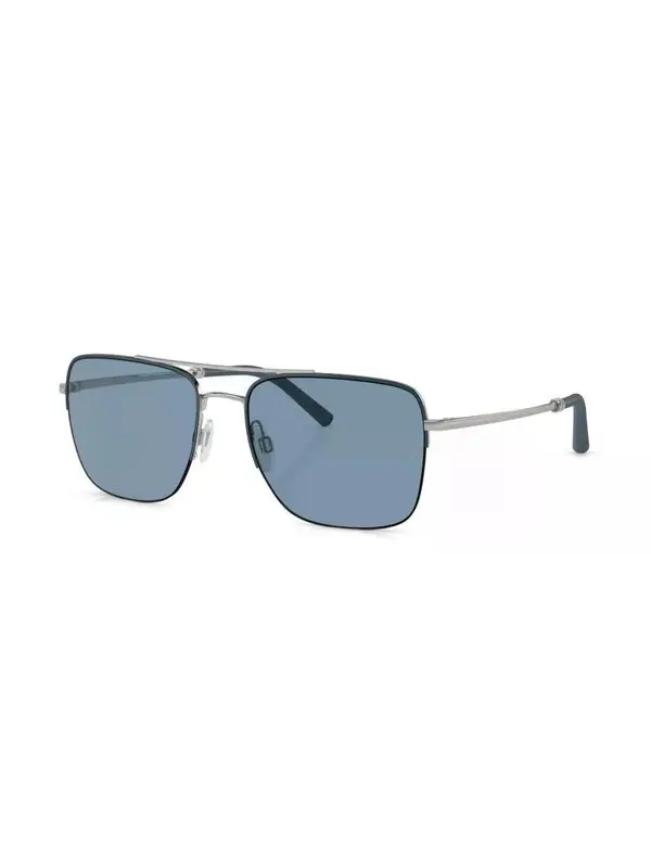 Oliver Spencer R-2 Square-frame Sunglasses - Silver