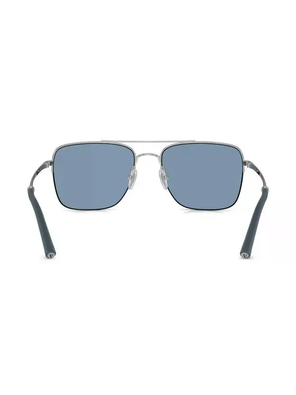 Oliver Spencer R-2 Square-frame Sunglasses - Silver