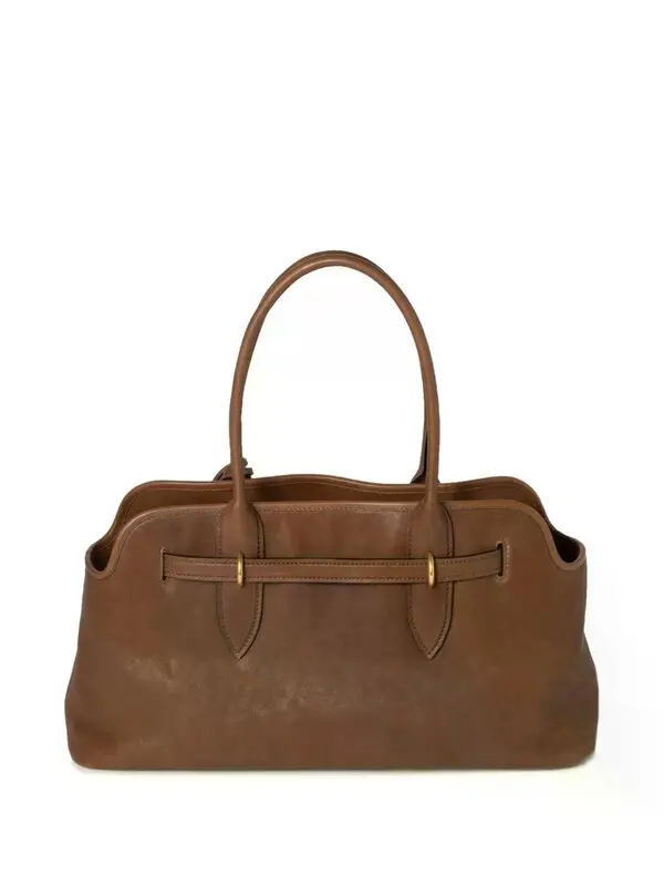 Miu Miu Large Aventure Napa Leather Tote Bag - Brown