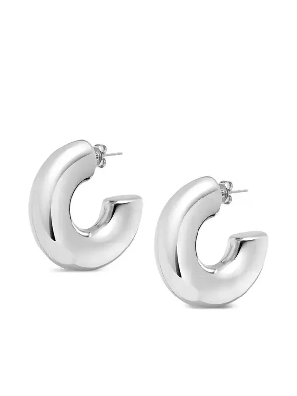 NIALAYA JEWELRY Tube Hoop Earrings - Silver