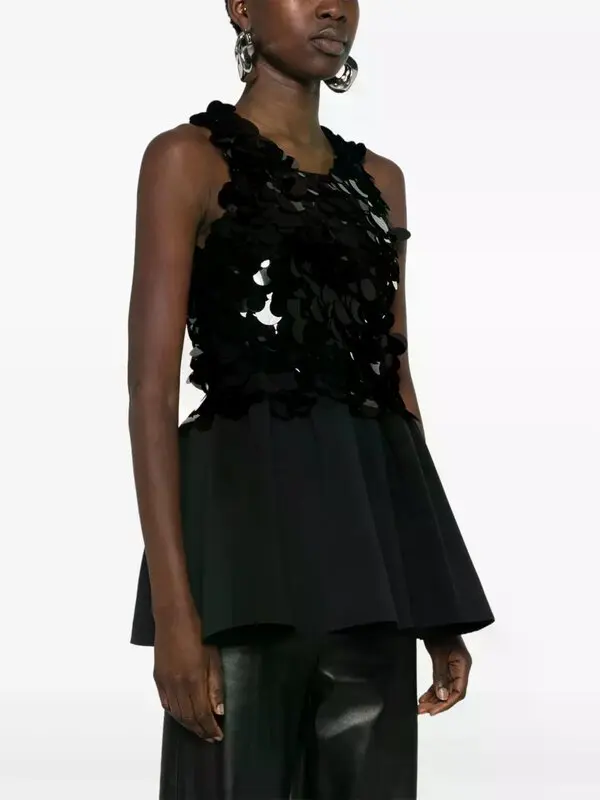 JIL SANDER Sequin-embellished Knitted Top