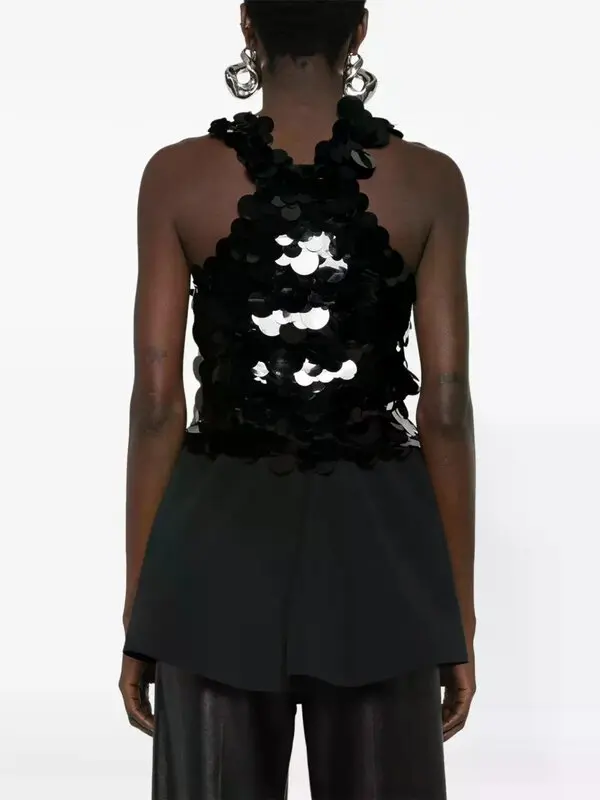 JIL SANDER Sequin-embellished Knitted Top