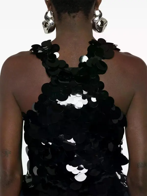 JIL SANDER Sequin-embellished Knitted Top