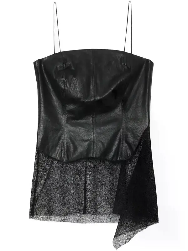 Helmut Lang Sheer Leather Top