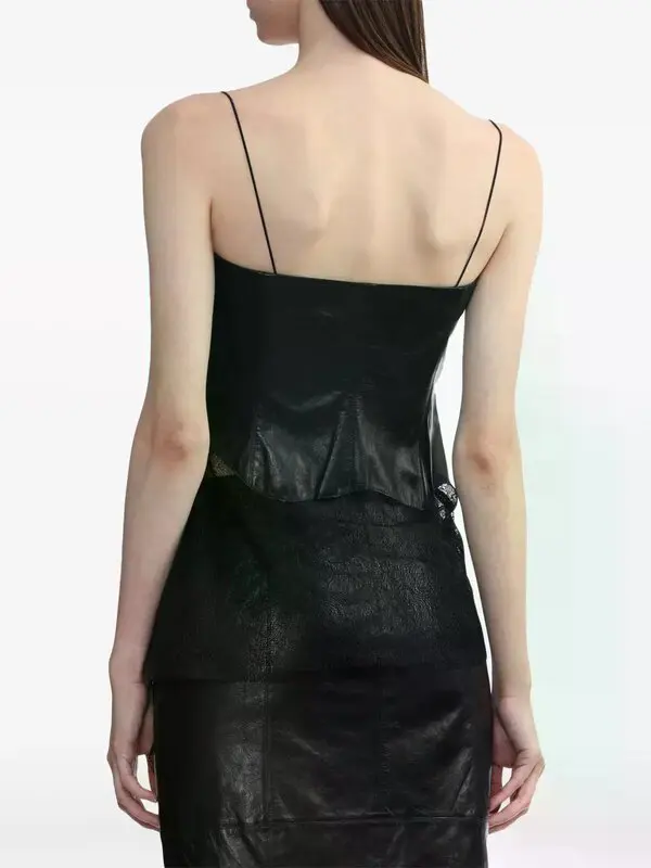 Helmut Lang Sheer Leather Top