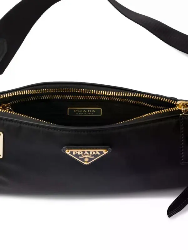 Prada Leather-trimmed Shoulder Bag