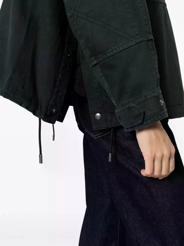 YVES SALOMON Detachable-hood Padded Parka With Shearling Trim