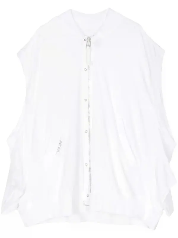 Undercover Zip-up Vest - White