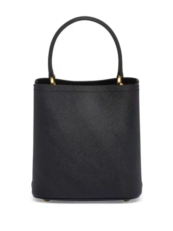 Prada Mini Saffiano Leather Tote Bag - Black
