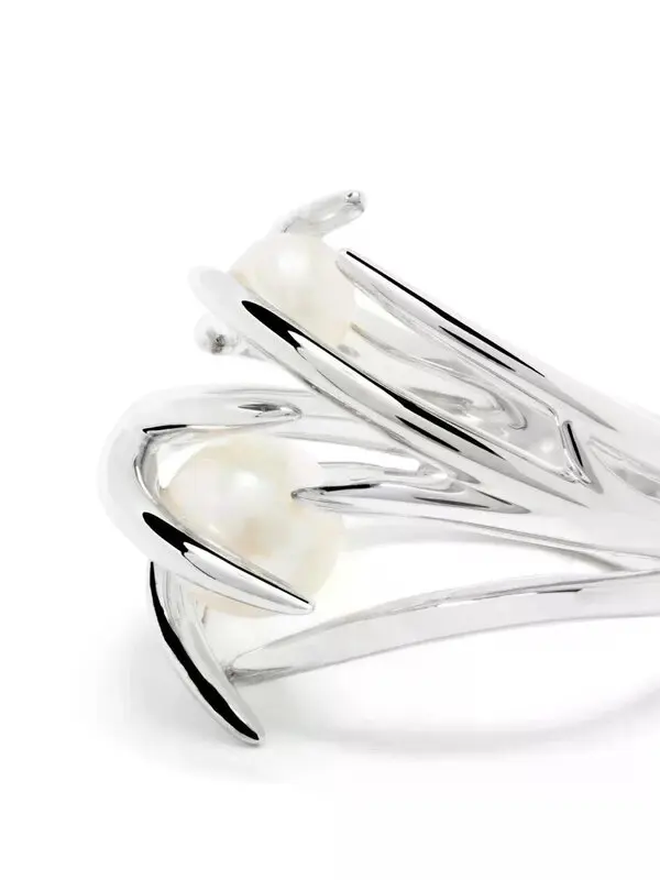 SHAUN LEANE Cherry Blossom Pearl Ring - Silver