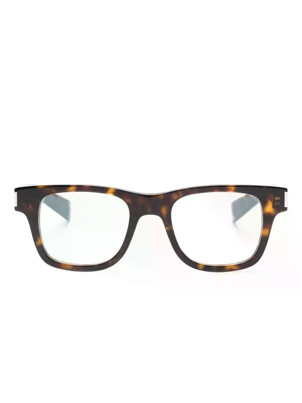 Saint Laurent Sl5640pt 009 Rectangle-frame Glasses - Brown