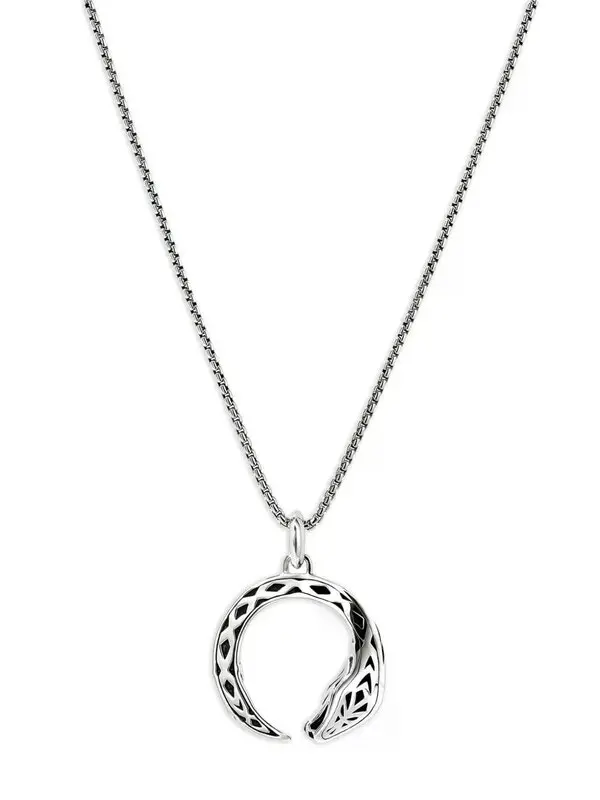 John Hardy Sterling Naga Sapphire Pendant Necklace