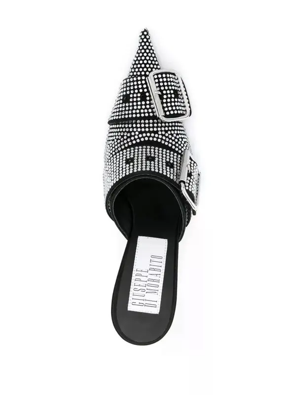 Giuseppe Di Morabito Crystal-embellished Mules - Black