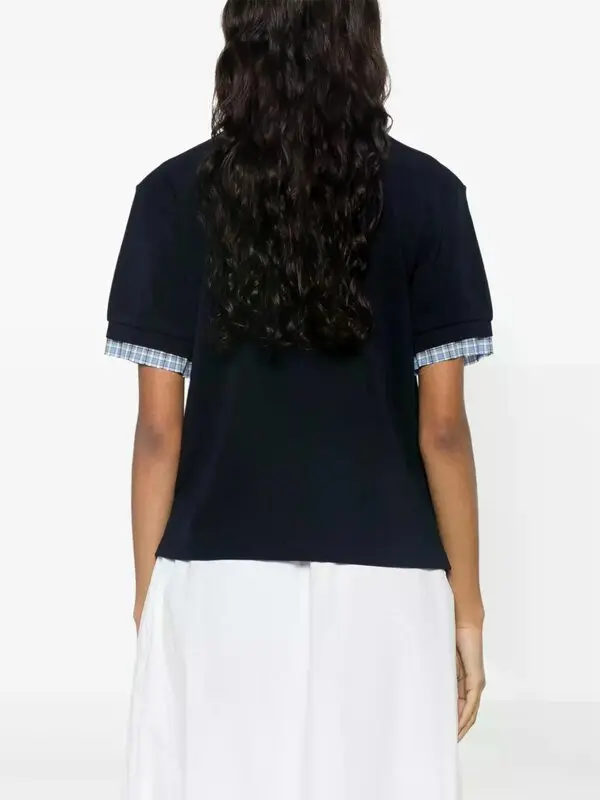 Miu Miu Short Sleeve Embroidered Polo Shirt