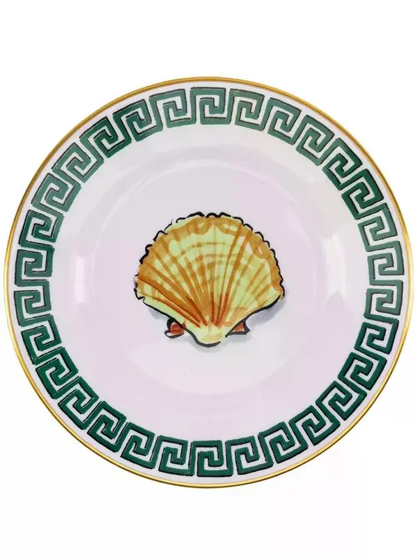 GINORI 1735 Shell-print Porcelain Bread Plate - White