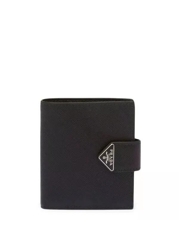 Prada Saffiano Logo-plaque Wallet - Black
