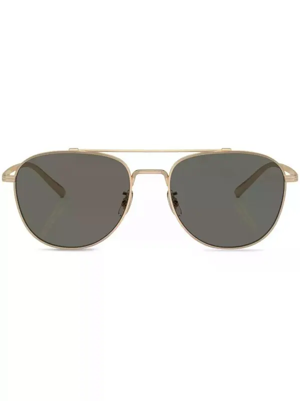 Oliver Spencer Rivetti Pilot-frame Sunglasses - Gold
