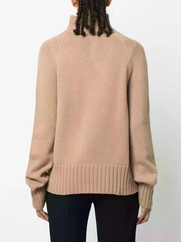 Max Mara Fine-knit High-neck Sweatshirt - Neutrals