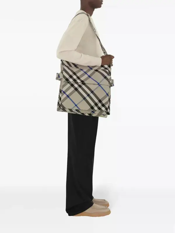 Burberry House Check Print Trench Tote - Neutrals