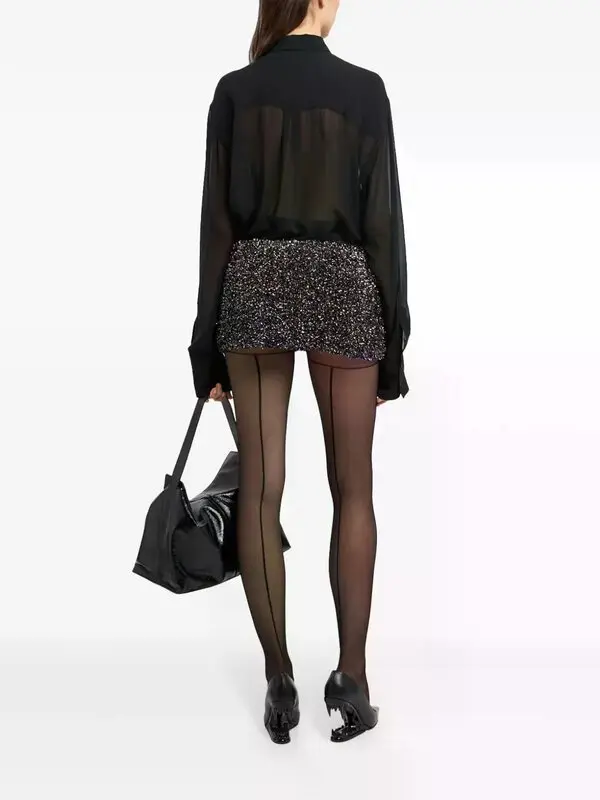 Gcds Metallic Miniskirt - Black