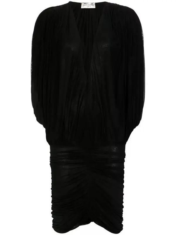 Saint Laurent Draped Mini Dress