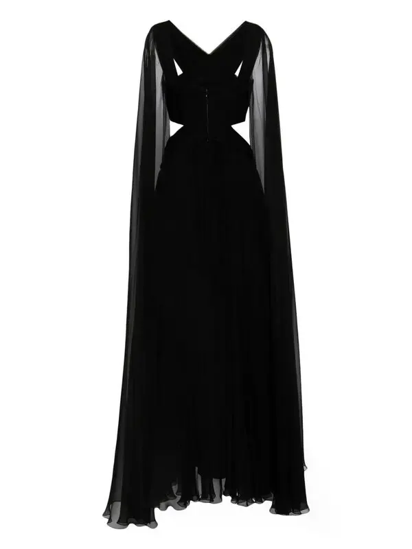 Zuhair Murad Silk Chiffon Cape Gown