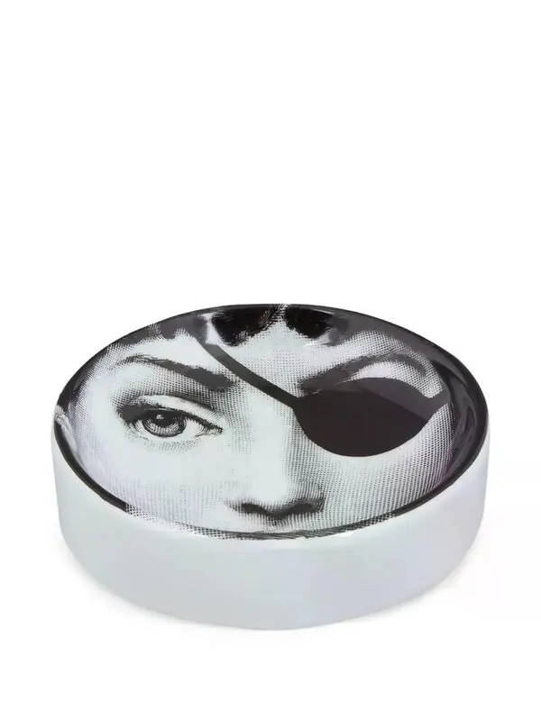 FORNASETTI Eyepatch-print Ashtray - Grey