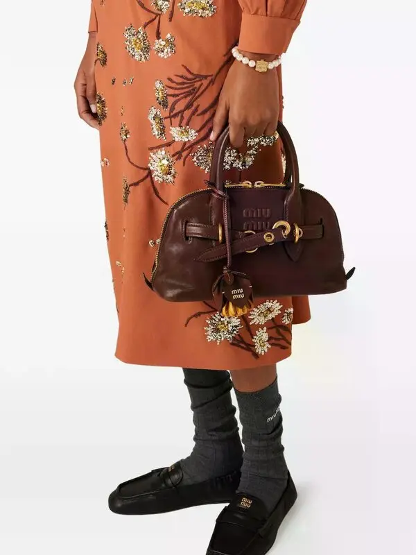 Miu Miu Small Leather Tote Bag - Brown