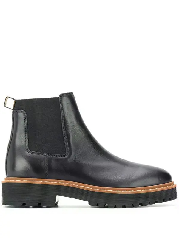 Hogan Leather Chelsea Boots