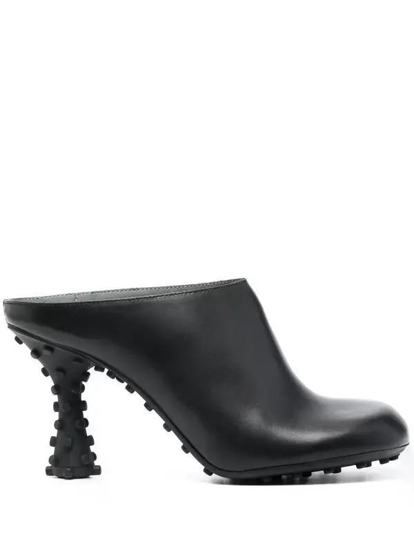 Sunnei 105mm Leather Mules - Black
