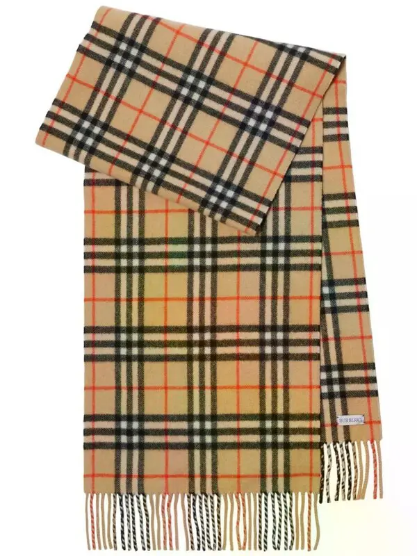 Burberry Vintage Check Cashmere Scarf - Neutrals