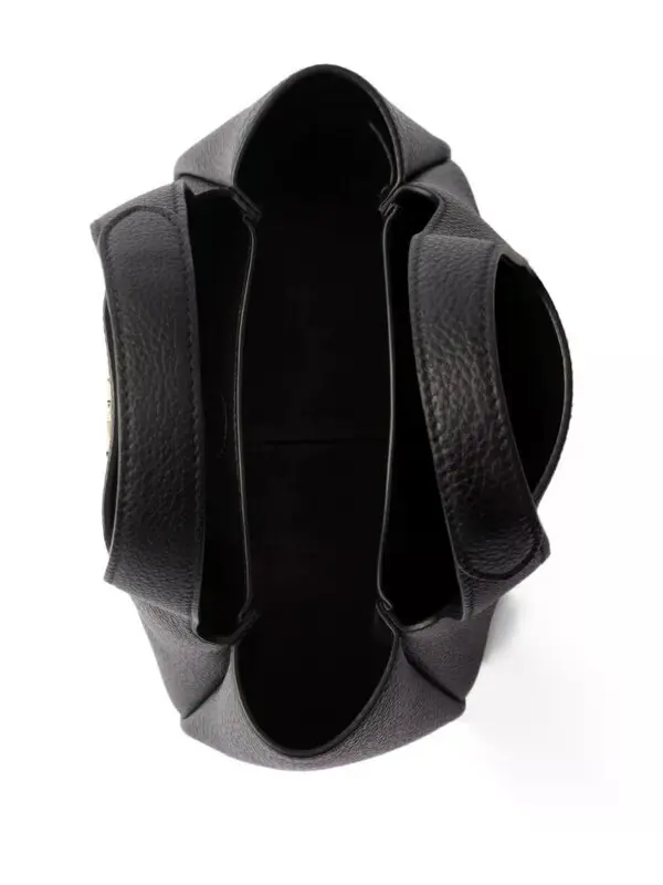 Prada Mini Leather Tote Bag - Black