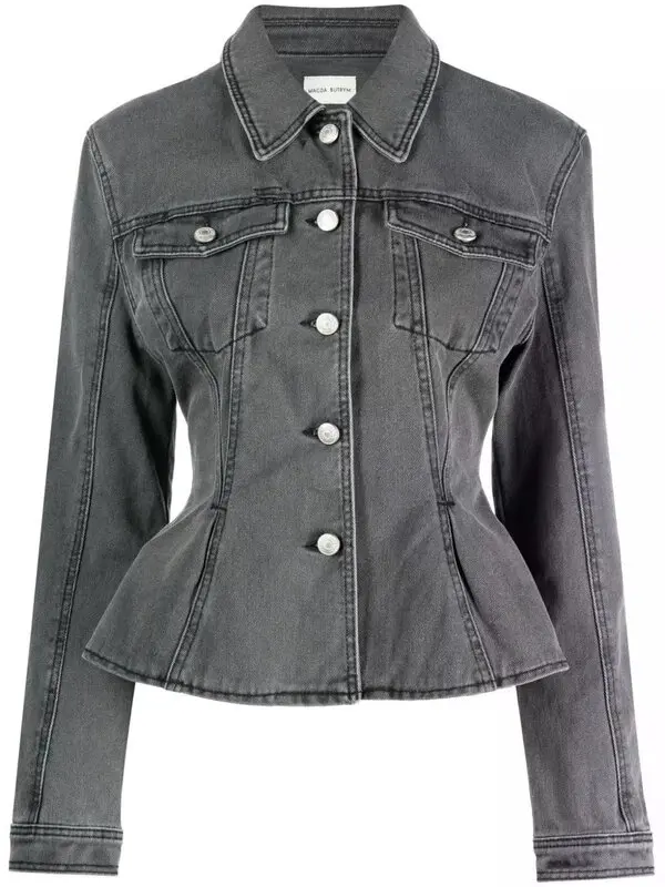 Magda Butrym Fluted Denim Jacket