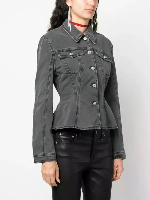 Magda Butrym Fluted Denim Jacket