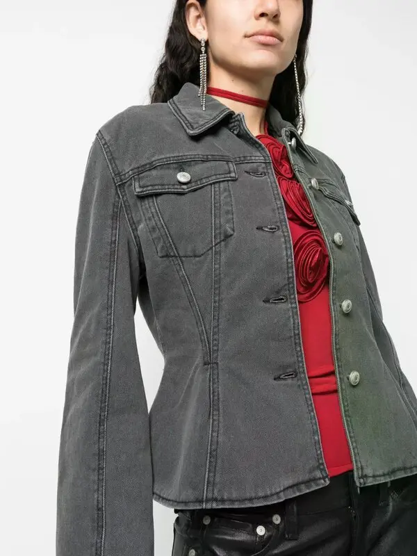 Magda Butrym Fluted Denim Jacket