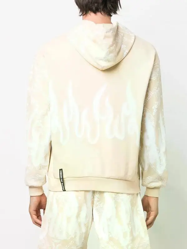 VISION OF SUPER Flame Graphic-print Cotton Hoodie