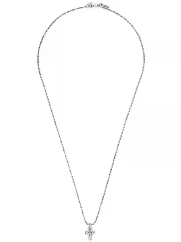 Emanuele Bicocchi Diamond Cross Pendant Necklace