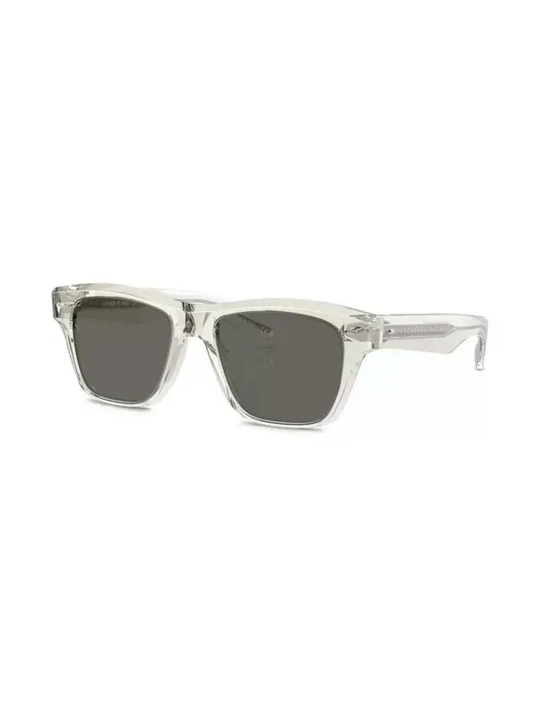 Oliver Spencer Sixties Square-frame Sunglasses - Neutrals
