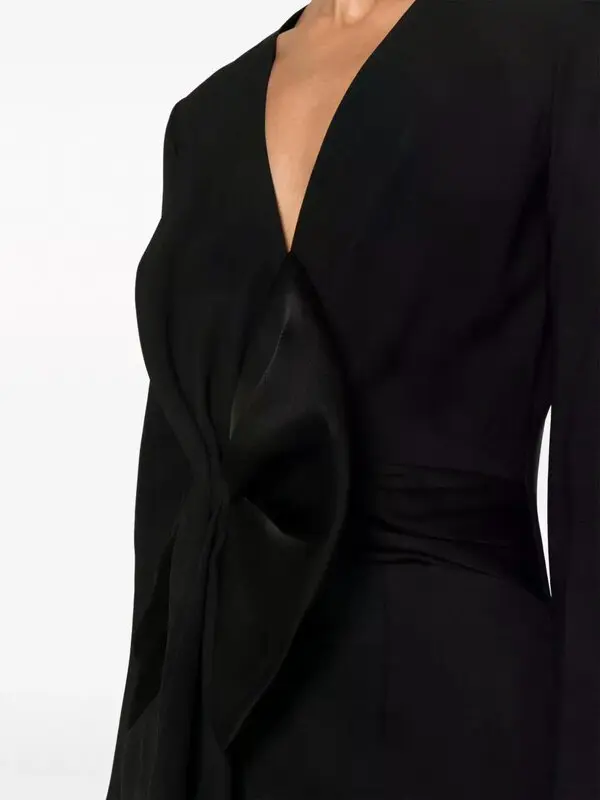 Alberta Ferretti Enver Bow-detail Satin Jumpsuit