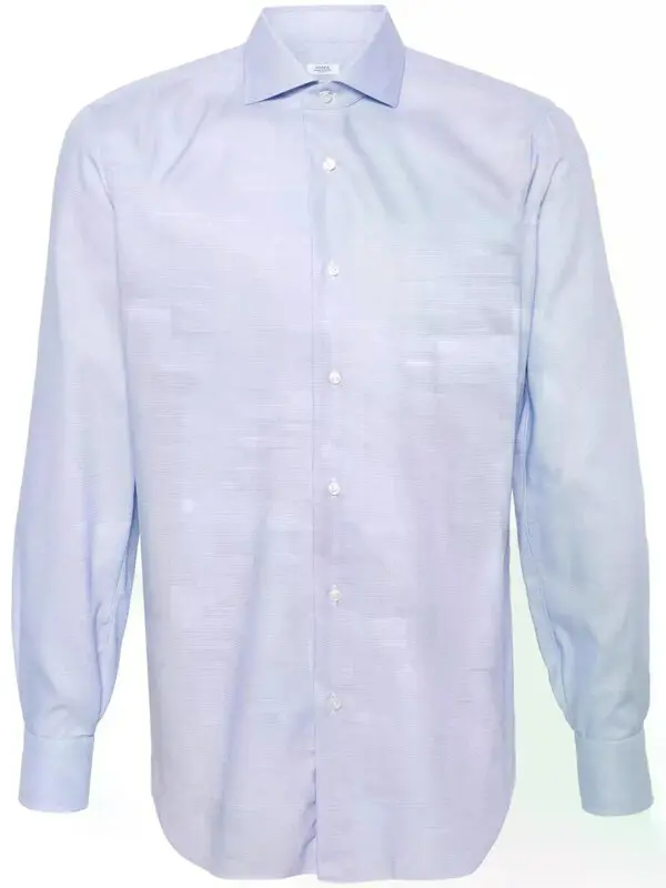 BARBA NAPOLI Jacquard Cotton Shirt