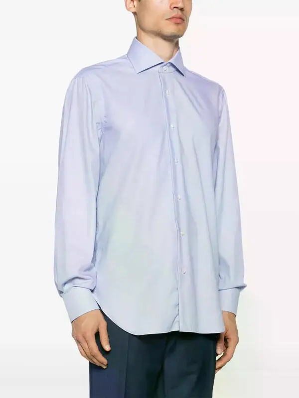 BARBA NAPOLI Jacquard Cotton Shirt