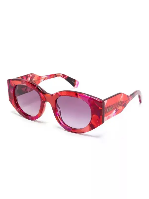 Chloé Oversize Marble Pattern Sunglasses