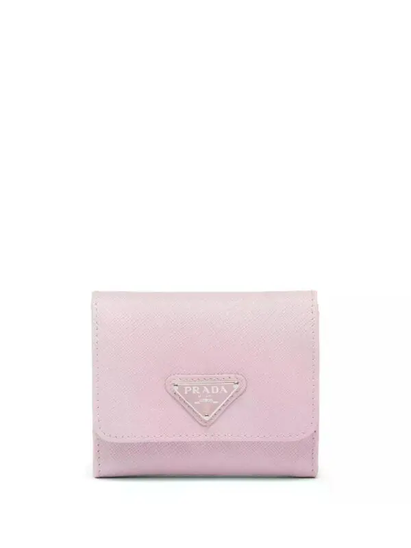 Prada Triangle-logo Saffiano Leather Wallet - Pink