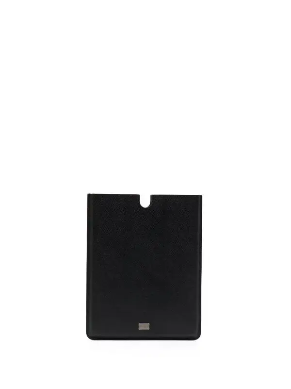 Dolce & Gabbana Logo-plaque Leather Tablet Case - Black