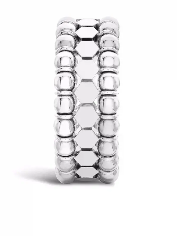 PRAGNELL 18kt White Gold Bohemia Three-row Ring - Silver