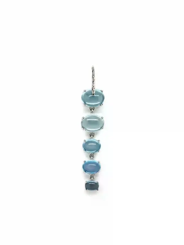 MAVIADA 18kt White Gold Sardinia Topaz And Diamond Earrings